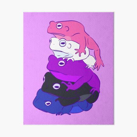 "Genderfluid Pride Frog Stack" Art Board Print by josierichey | Redbubble