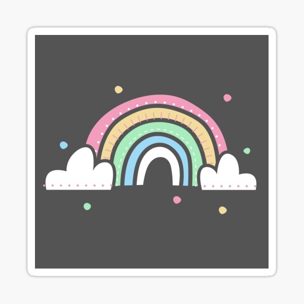 "Rainbow Pastel" Sticker for Sale by PaintedCanvas | Redbubble