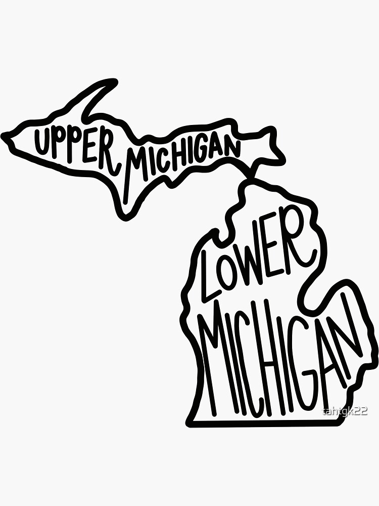 "Michigan Outline " Sticker for Sale by tahtgk22 | Redbubble