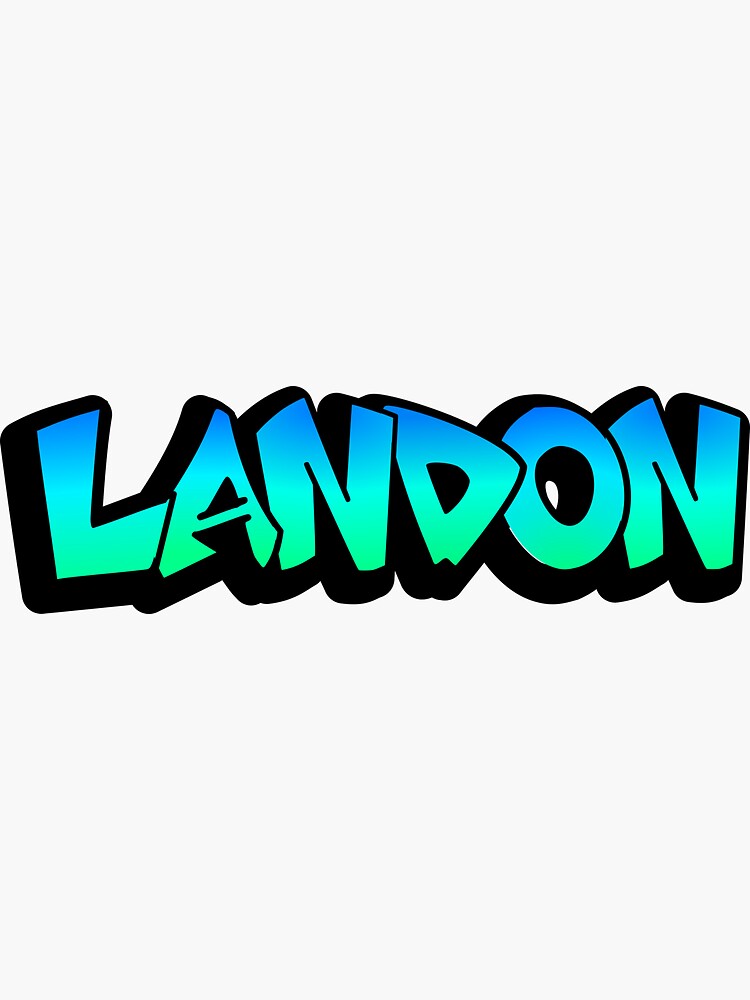 "Landon" Sticker for Sale by CuteCupcakes | Redbubble