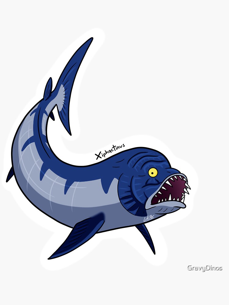 "Xiphactinus" Sticker for Sale by GravyDinos | Redbubble