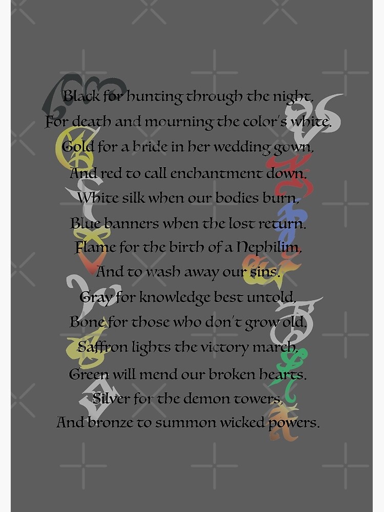 Cuaderno de espiral «Shadowhunters Nursery Rhyme» de Booshort | Redbubble