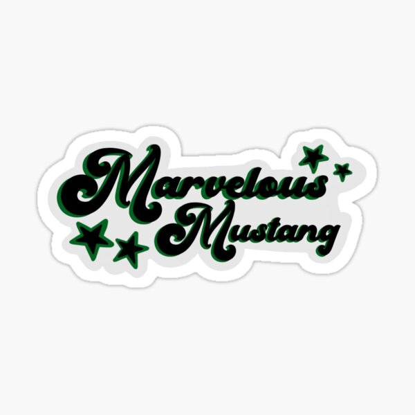 "Marvelous Mustangs Decal" Sticker for Sale by annabellebrame | Redbubble
