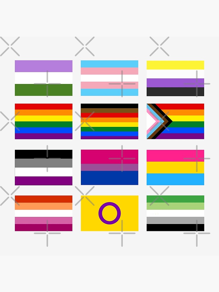 "LGBTQ+ Pride Flag Pack (12)" Poster by komerj | Redbubble