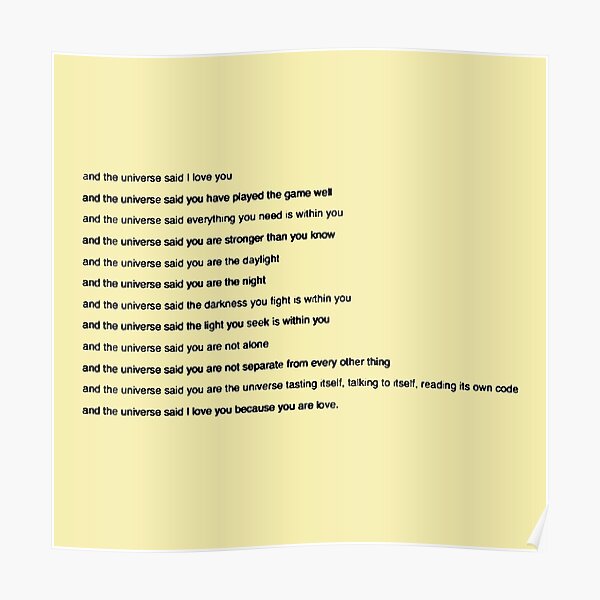 "minecraft end credits poem" Poster for Sale by Oreo-Cookie-22 | Redbubble