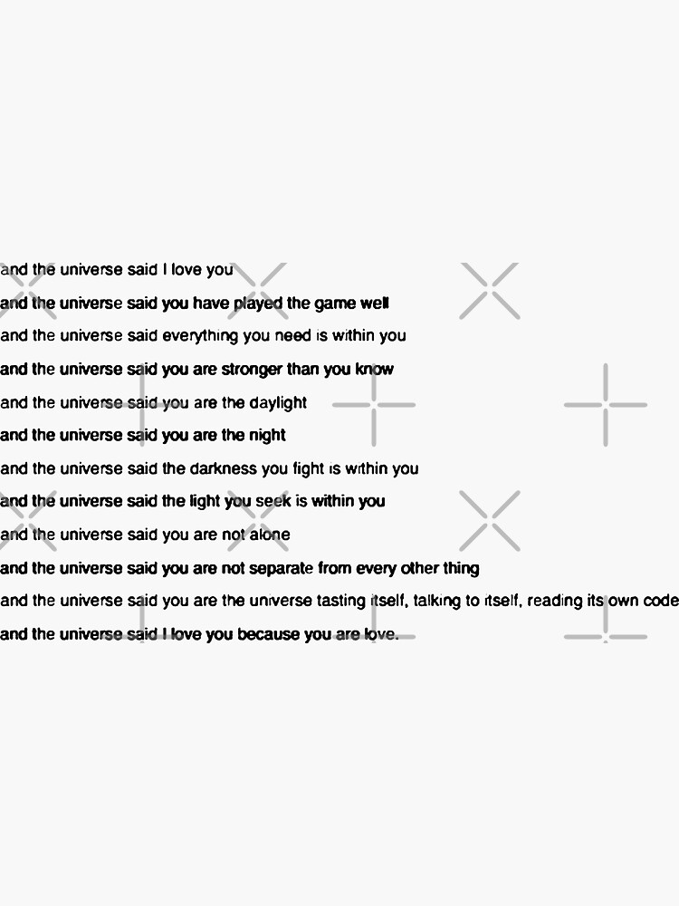 "minecraft end credits poem" Sticker for Sale by Oreo-Cookie-22 | Redbubble