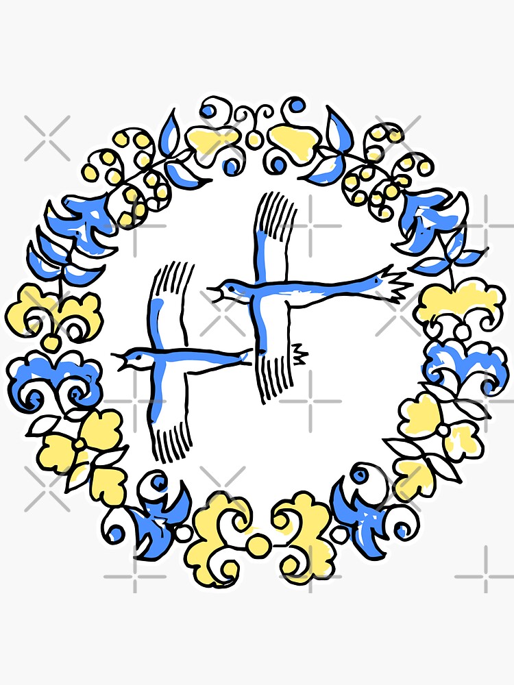 "Ukraine Birds of Freedom" Sticker for Sale by katemargoli | Redbubble