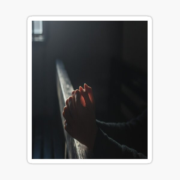 "Prayer" Sticker for Sale by ChristApparelz | Redbubble