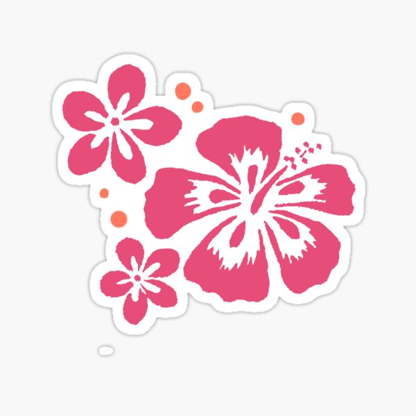 Hibiscus Coconut Girl Sticker For Sale By Sunnyaesthetic Redbubble