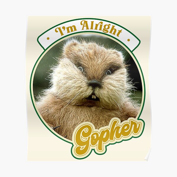 "Retro Dancing Gopher Caddyshack Fan Design" Poster by acquiesce13 ...