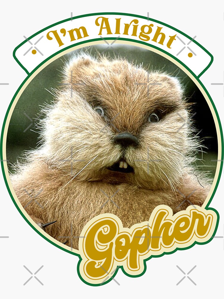 "Retro Dancing Gopher Caddyshack Fan Design" Sticker for Sale by ...