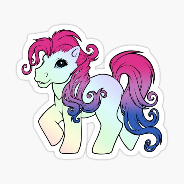 "Bi Pride Pony " Sticker for Sale by cybercat | Redbubble