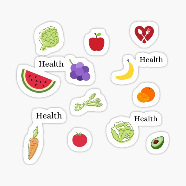 "Eat Healthy" Sticker for Sale by Collection2022 | Redbubble