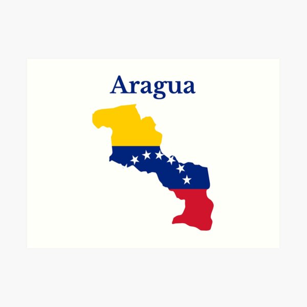 "Aragua State Map Design, Venezuela" Art Print for Sale by Marwa ...
