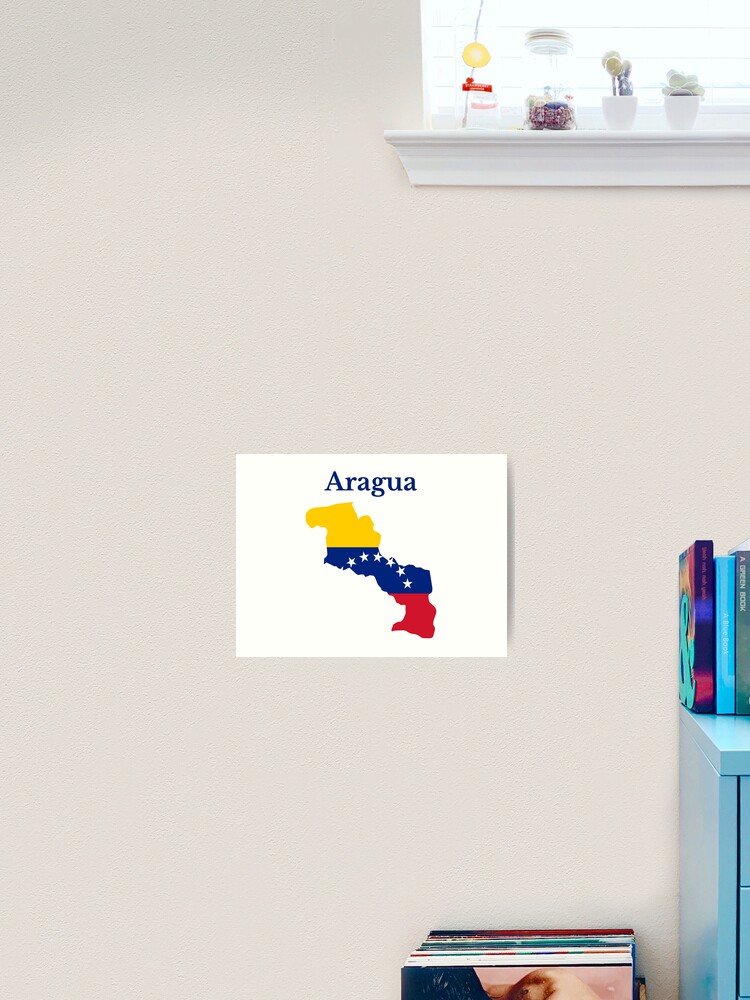 "Aragua State Map Design, Venezuela" Art Print for Sale by Marwa ...