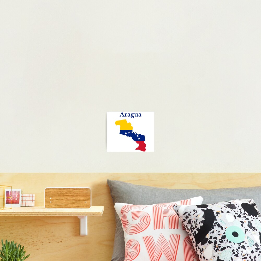 "Aragua State Map Design, Venezuela" Art Print for Sale by Marwa ...