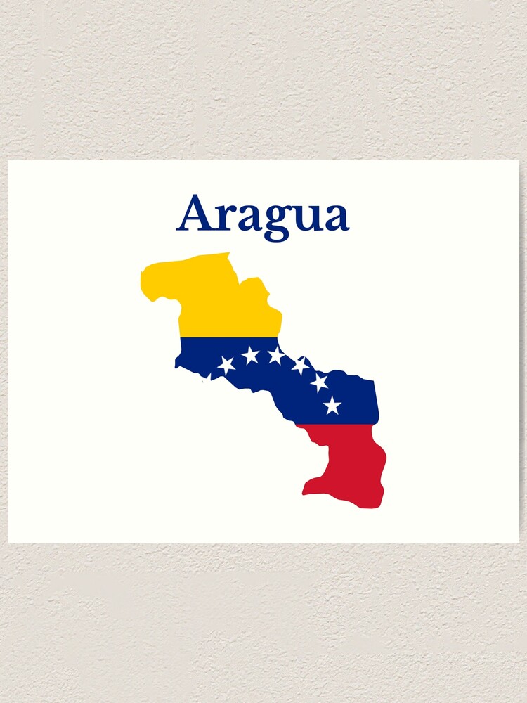 "Aragua State Map Design, Venezuela" Art Print for Sale by Marwa ...