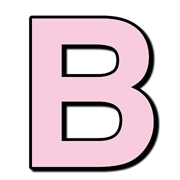"Pink letter B" Sticker for Sale by imantahar | Redbubble