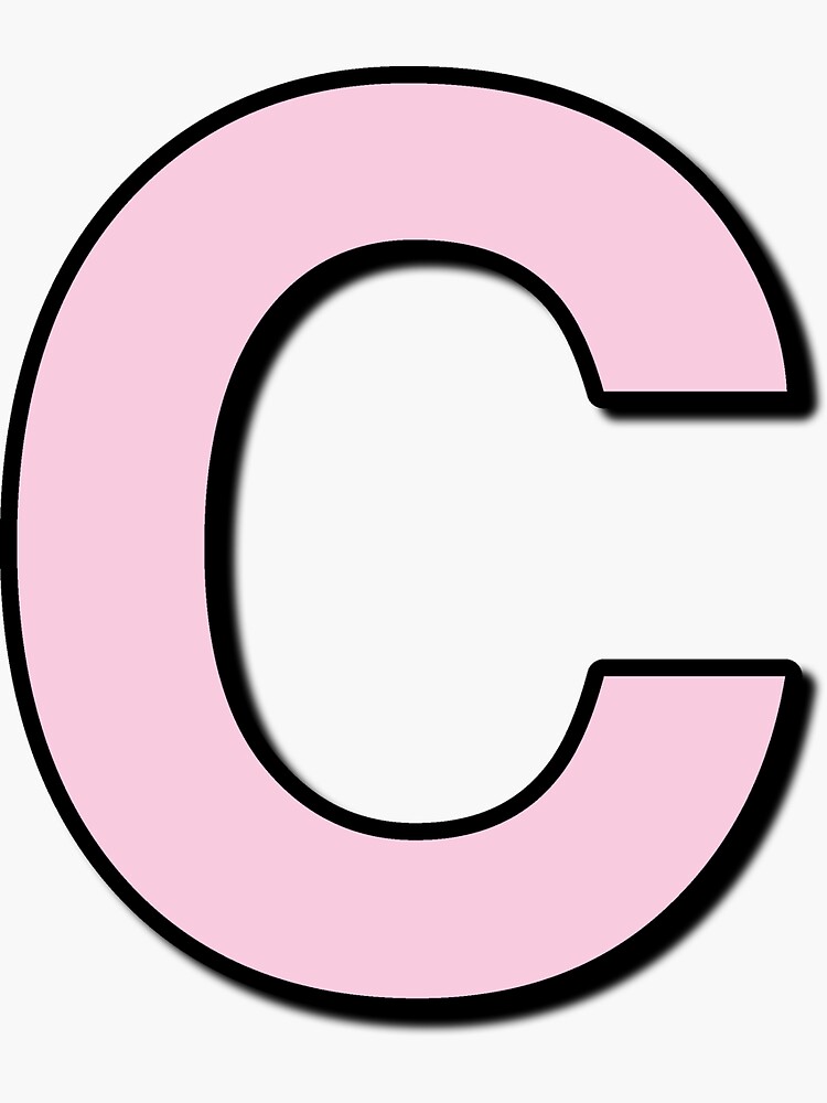 "Pink letter C" Sticker for Sale by imantahar | Redbubble