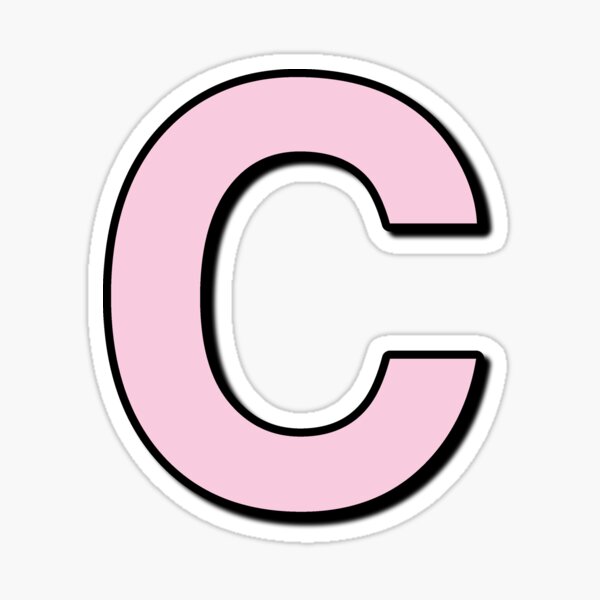"Pink letter C" Sticker for Sale by imantahar | Redbubble