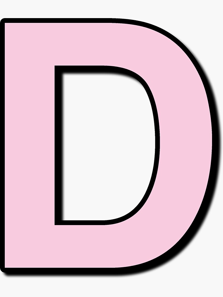 "Pink letter D" Sticker for Sale by imantahar | Redbubble