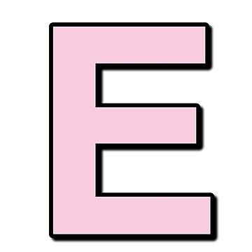 "Pink letter E" Sticker for Sale by imantahar | Redbubble
