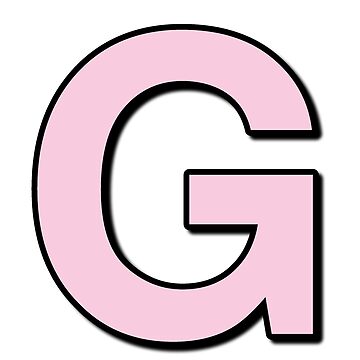 "Pink letter G" Sticker for Sale by imantahar | Redbubble