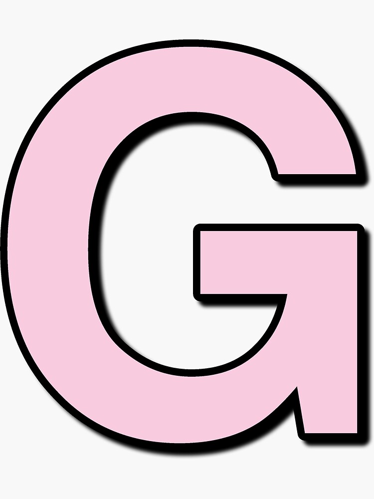 "Pink letter G" Sticker for Sale by imantahar | Redbubble
