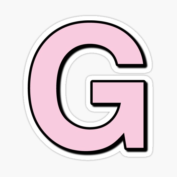 "Pink letter G" Sticker for Sale by imantahar | Redbubble