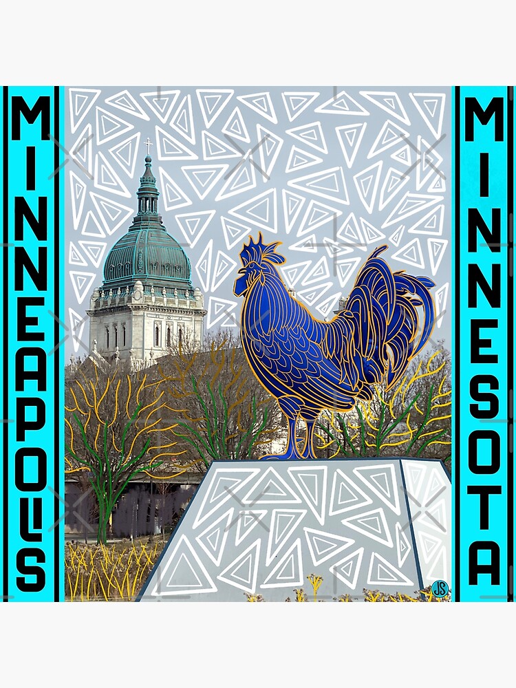 "Minneapolis Minnesota Blue Chicken" Poster for Sale by JAWSCreatives ...