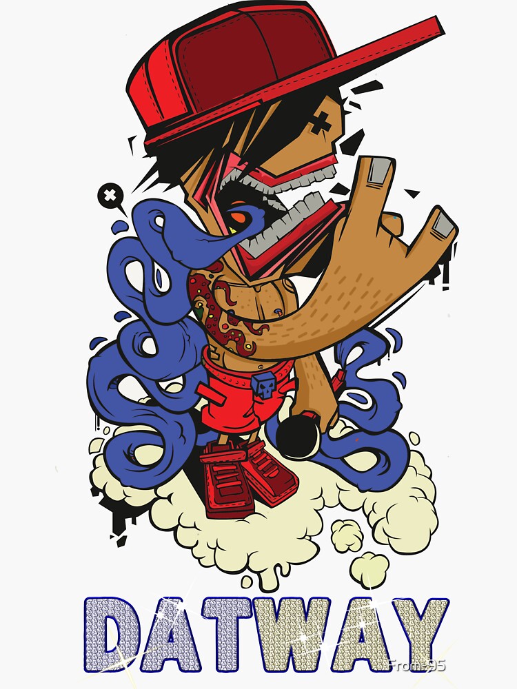 "DATWAY Culture, Rapper shirt" Sticker for Sale by From-95 | Redbubble