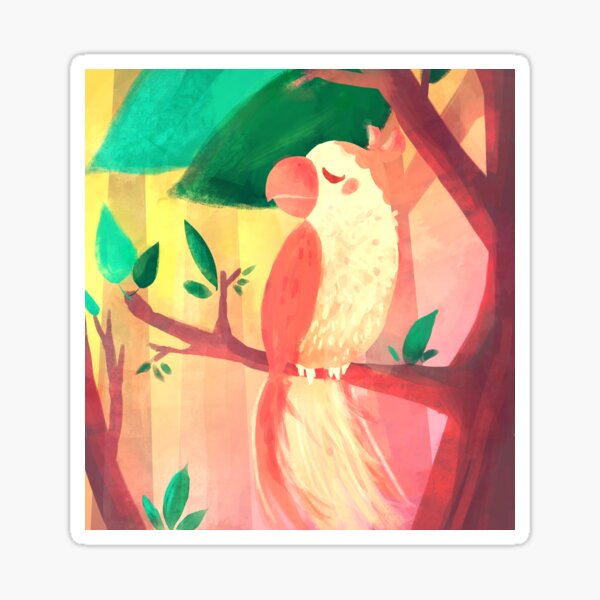 "pink bird" Sticker for Sale by xeroscape | Redbubble