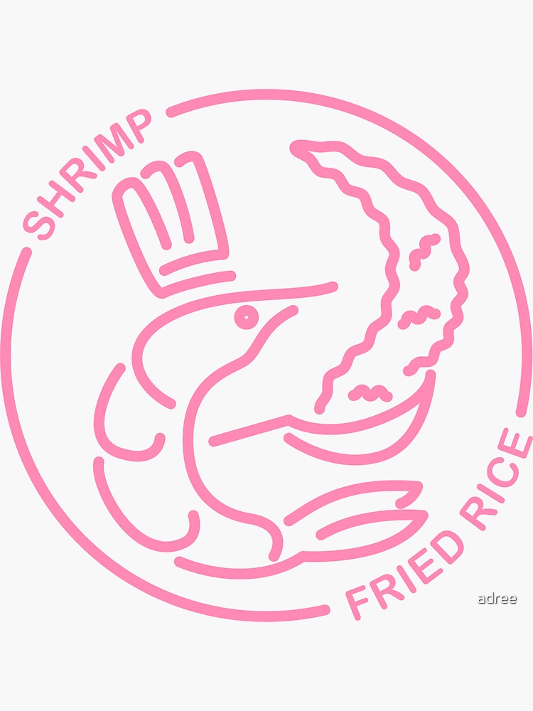 "Shrimp Fried Rice (V2)" Sticker for Sale by adree | Redbubble