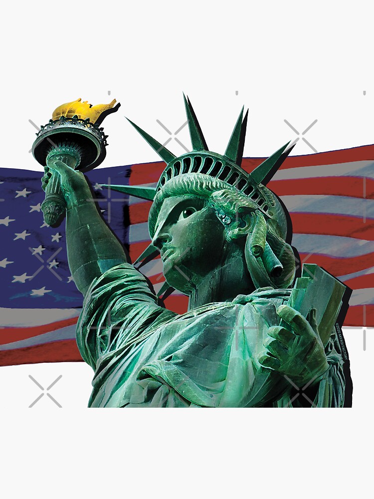 "Statue of Liberty with watchful eye sticker" Sticker for Sale by ...