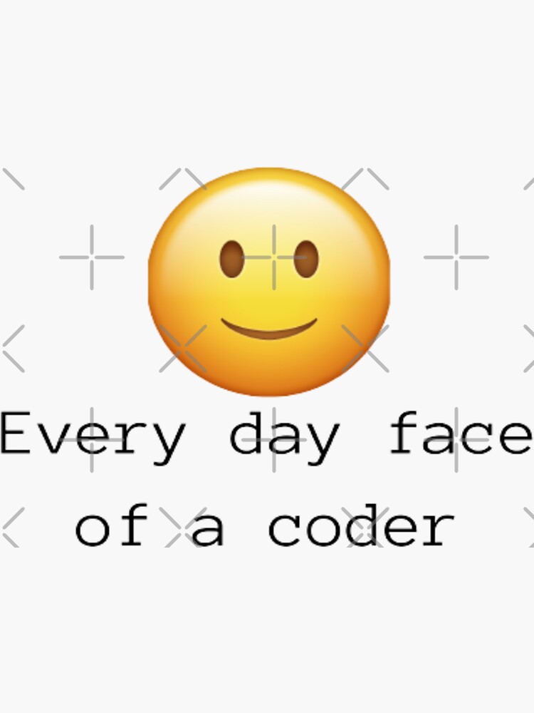 "Coder face" Sticker for Sale by A-J-Designz | Redbubble