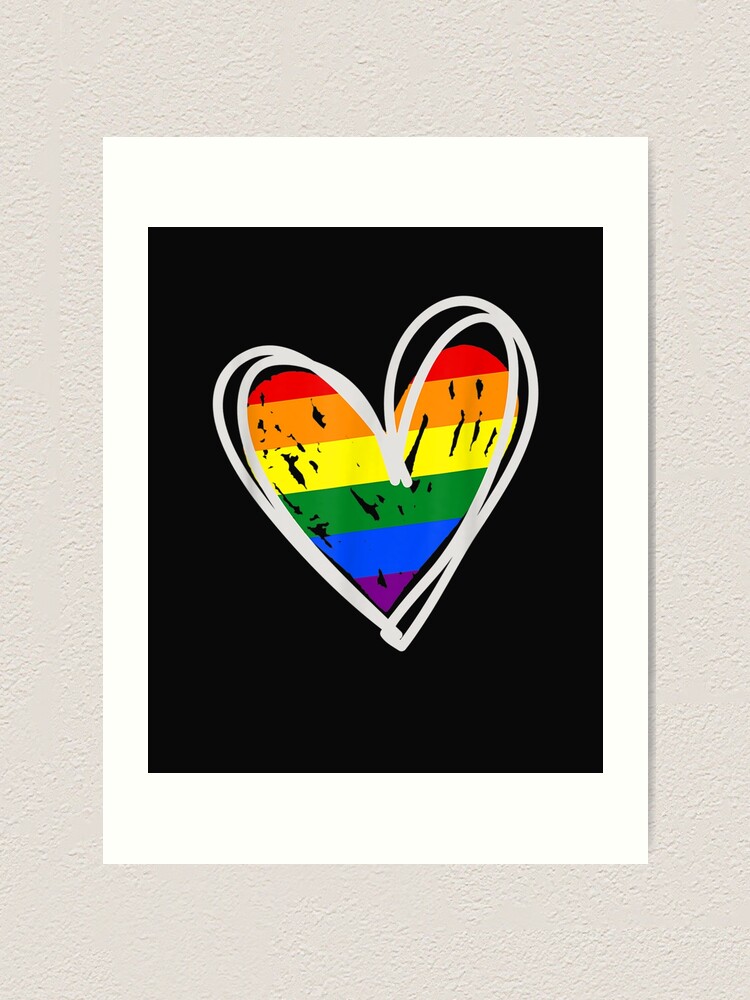 Lgbt Rainbow Flag Heart Hand Drawing Lgbtqia Pride Month Lgbt