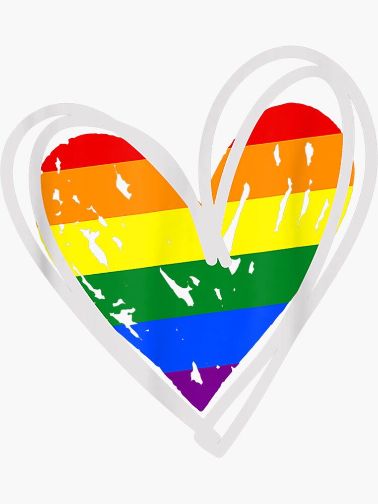 Lgbt Rainbow Flag Heart Hand Drawing Lgbtqia Pride Month Lgbt