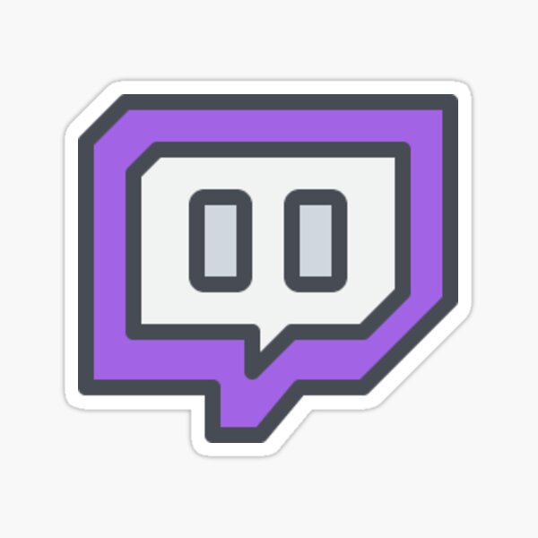 "Twitch logo" Sticker for Sale by Nightfury17 | Redbubble