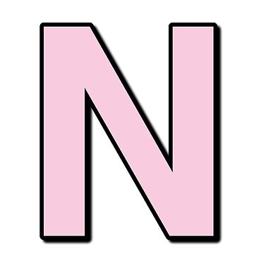 "Pink letter N" Sticker for Sale by imantahar | Redbubble