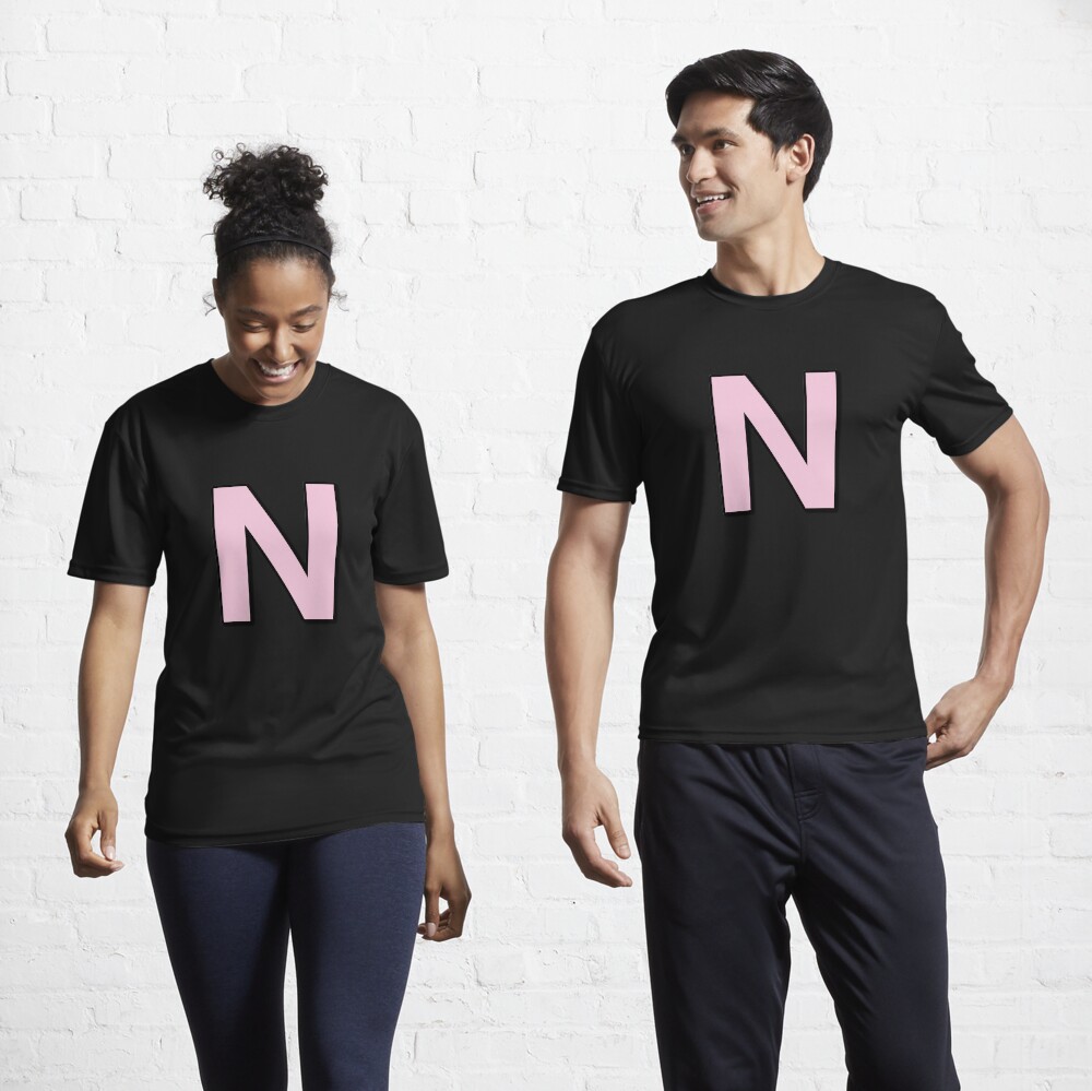 "Pink letter N" Sticker for Sale by imantahar | Redbubble