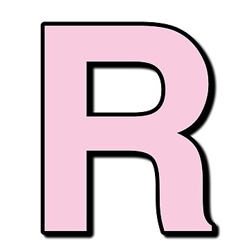 "Pink letter R" Sticker for Sale by imantahar | Redbubble