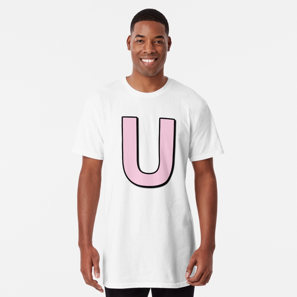 "Pink letter U" Sticker for Sale by imantahar | Redbubble