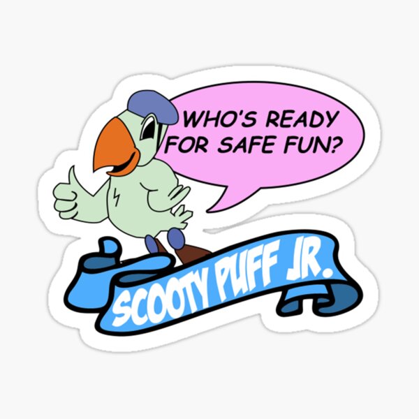 "Scooty Puff Jr" Sticker for Sale by Emoryguerra | Redbubble
