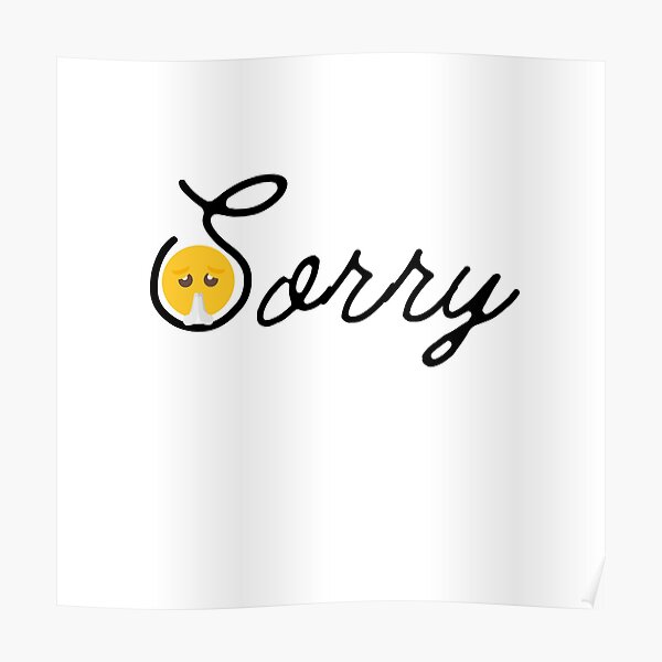 "Sorry Emoji | Sticker" Poster by Jkhandesign | Redbubble