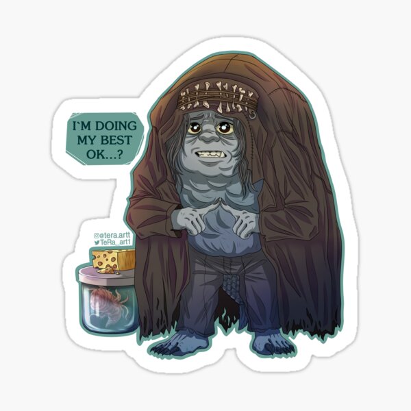 "Moreau Salvatore from Re8 Fishy boi" Sticker for Sale by teraMerchShop ...