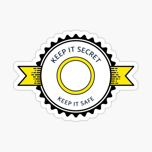 "Keep It Secret" Sticker for Sale by TreasureChestTs | Redbubble