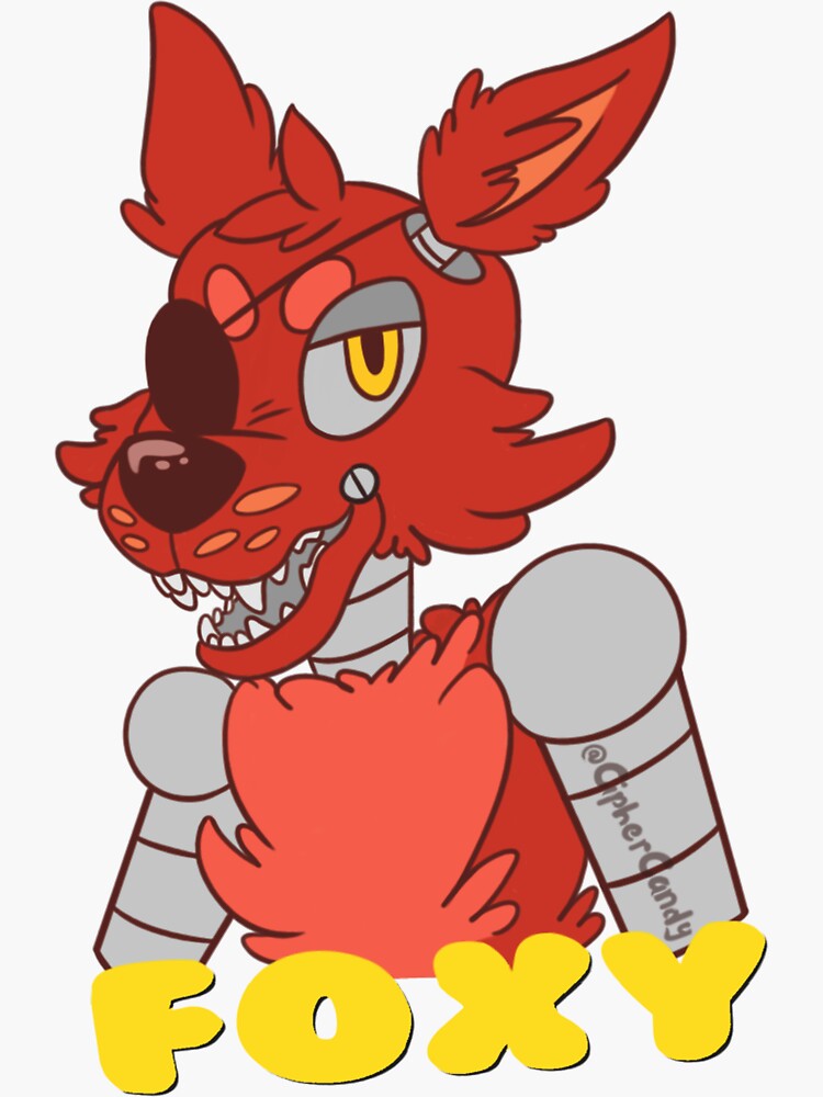 "Foxy" Sticker for Sale by CipherCandy | Redbubble