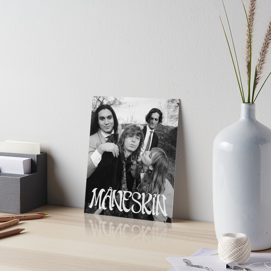 "Black And White Maneskin Pose" Art Board Print for Sale by noahbar ...