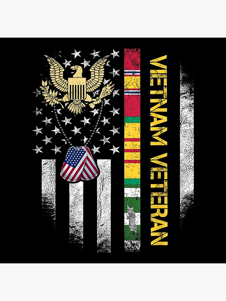"Vietnam Veteran US Flag | Vietnam War Vet" Poster for Sale by Levidean ...