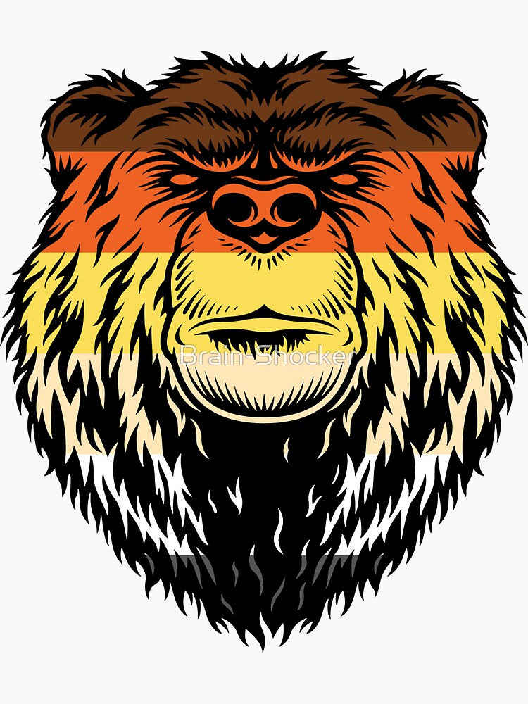 "LGBT Gay Bear Pride" Sticker for Sale by Brain-Shocker | Redbubble